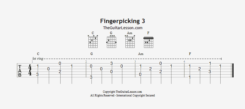 Fingerpicking - TheGuitarLesson.com