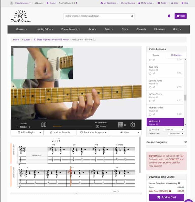 TrueFire Reviewed by a Guitar Teacher of 25+ years - TheGuitarLesson.com